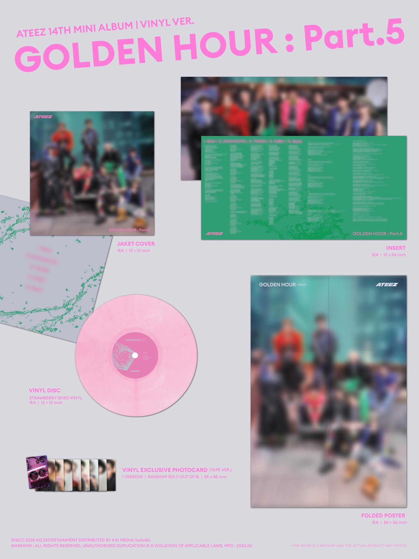 ATEEZ - GOLDEN HOUR : Part.5 (VINYL) - POP-UP Exclusive